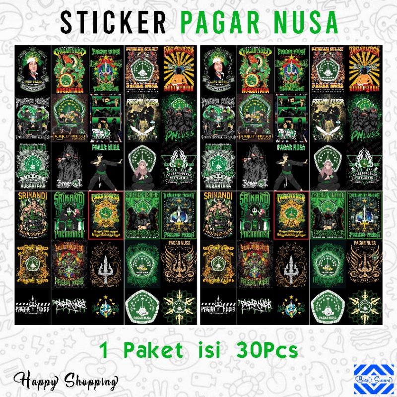 Jual Sticker Pencak Silat PN PAGAR NUSA 1 Paket isi 30Pcs Murahh ...