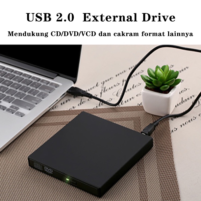 Jual External Drive CD ROM Portable DVD Writer DVD/CD/VCD USB2.0 untuk ...