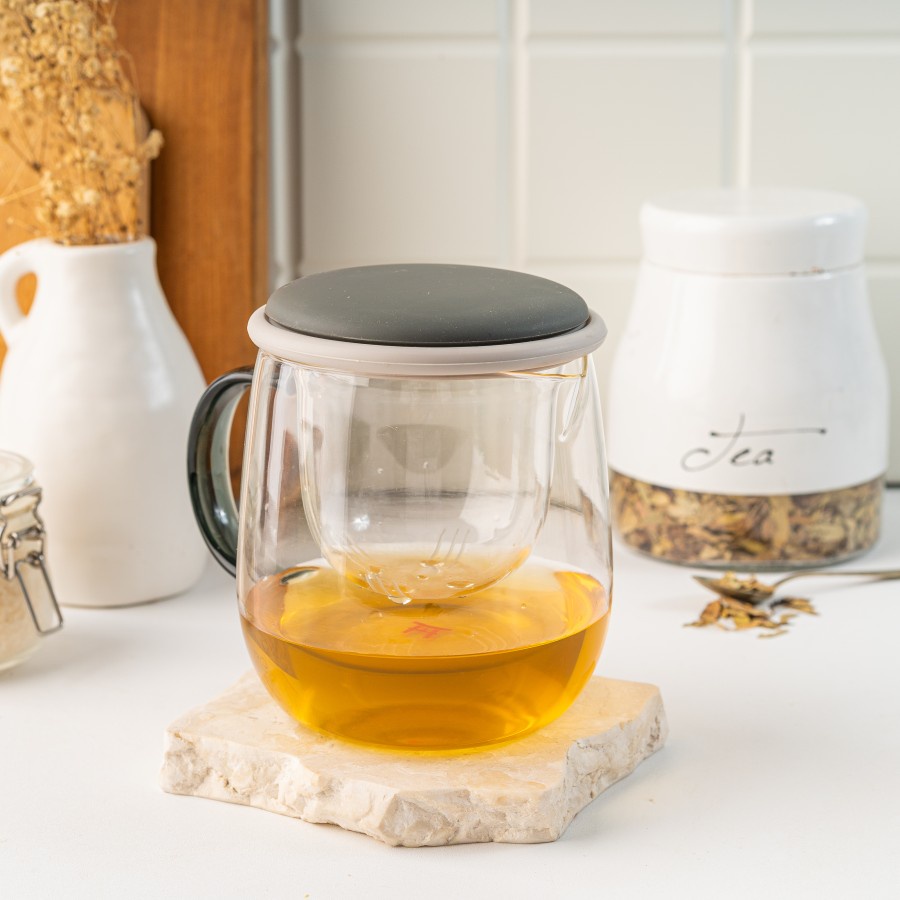 Jual UCHII Kyusu Glass Tea Pitcher w/ Silicone Lid | Teko Saringan Kaca ...