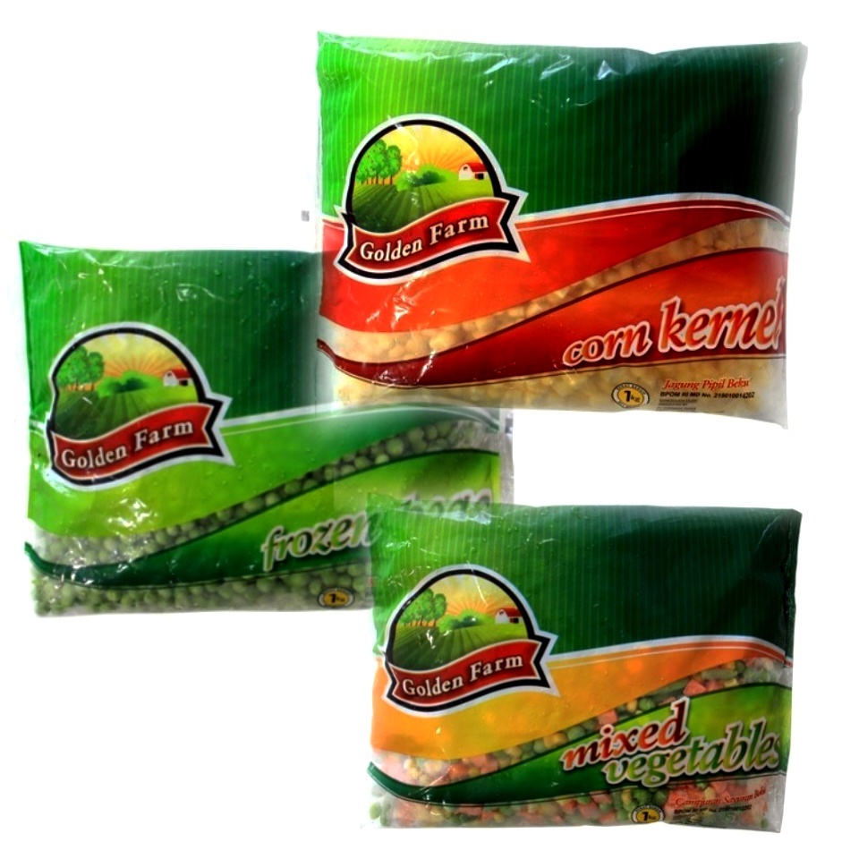 Jual Vegetable Frozen Golden Farm 1kg - Green Peas - Kernel Corn - Mix ...