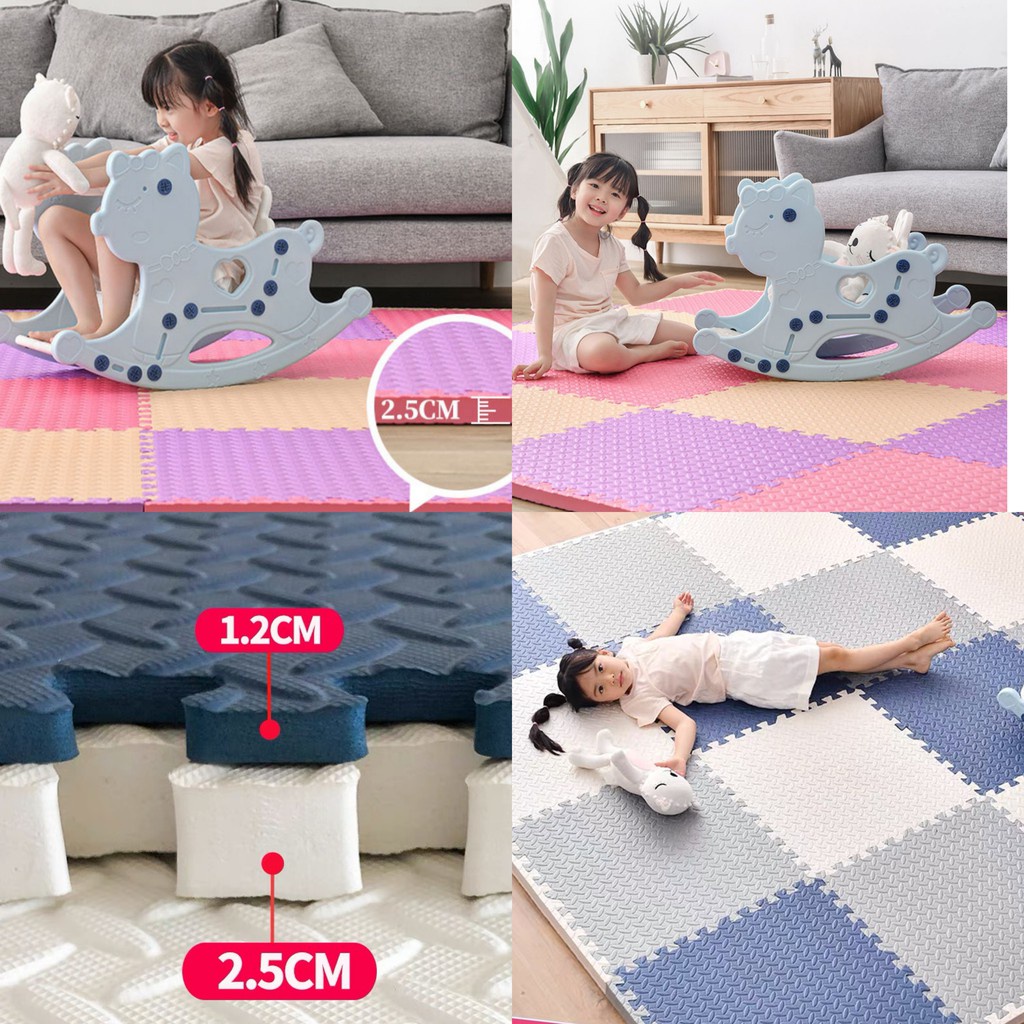Jual 60 X 60CM/ PCS Evafoam Puzzle Alas Lantai Anak Tebal 12mm / 25mm ...