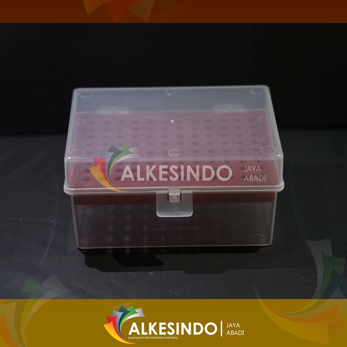 Jual RAK YELLOW TIP PLASTIK 96 LUBANG WADAH BOX RACK MICROPIPETTE TIP ...