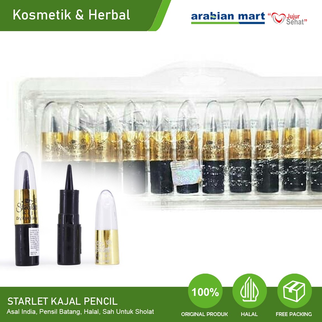 Jual Celak Mata Herbal Starlet Kajal Asli Pakistan Aman Sensasi Mint ...