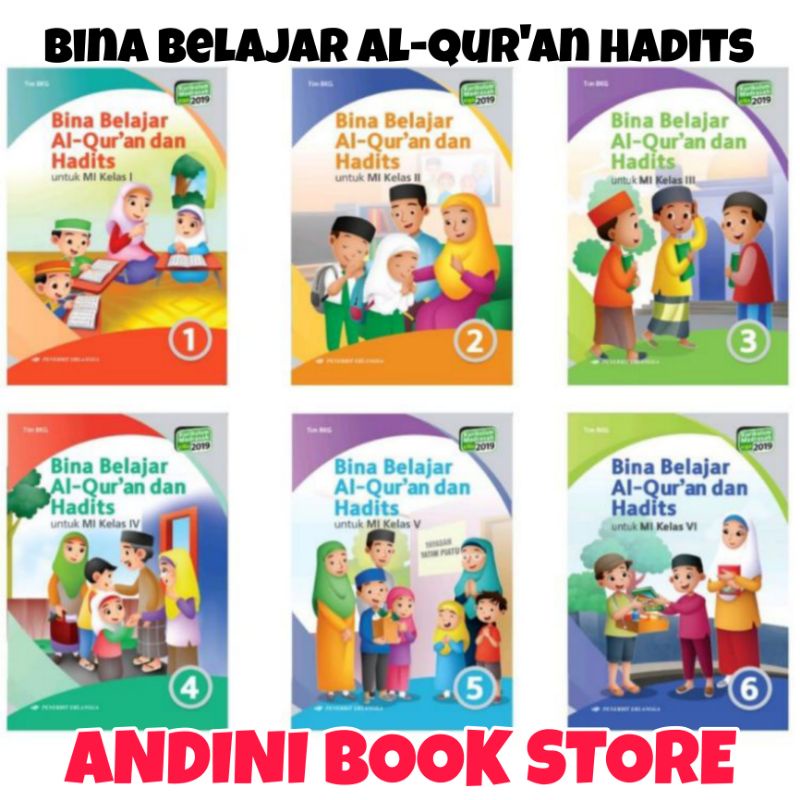 Jual BUKU BINA BELAJAR AL-QUR'AN DAN HADITS KELAS 1,2,3,4,5,6 MI KMA 2019 | Shopee Indonesia