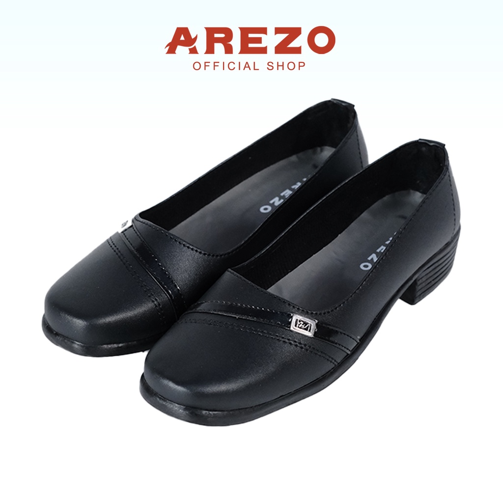 Jual SEPATU KERJA CEWEK PANTOFEL FLAT HITAM TREPES ASLI CANTIK PREMIUM ...