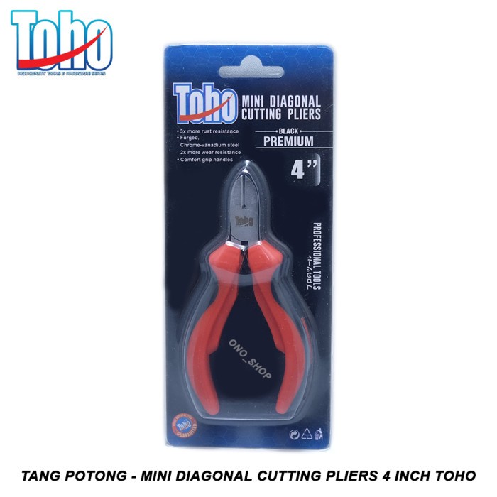 Jual Tang Potong - Mini Diagonal Cutting Pliers 4 Inch Toho onosh00 ...