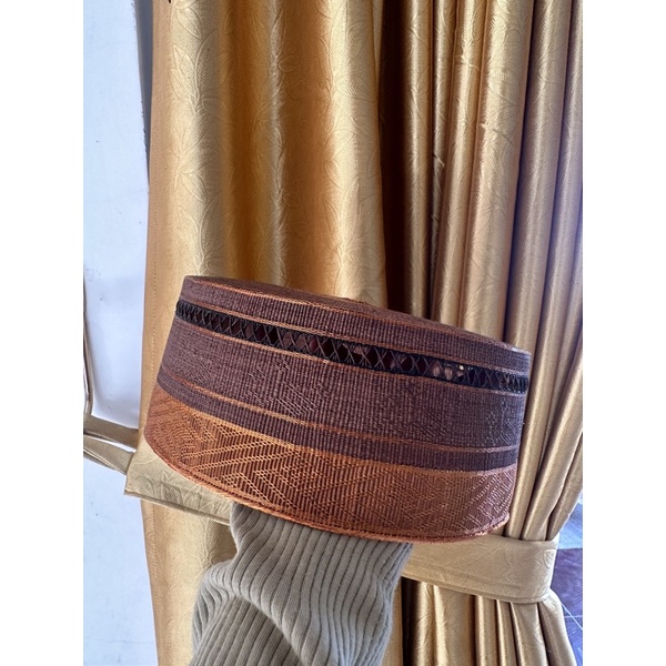 Jual songkok recca tembaga coklat halus /songkok reccabugis/songkok ...
