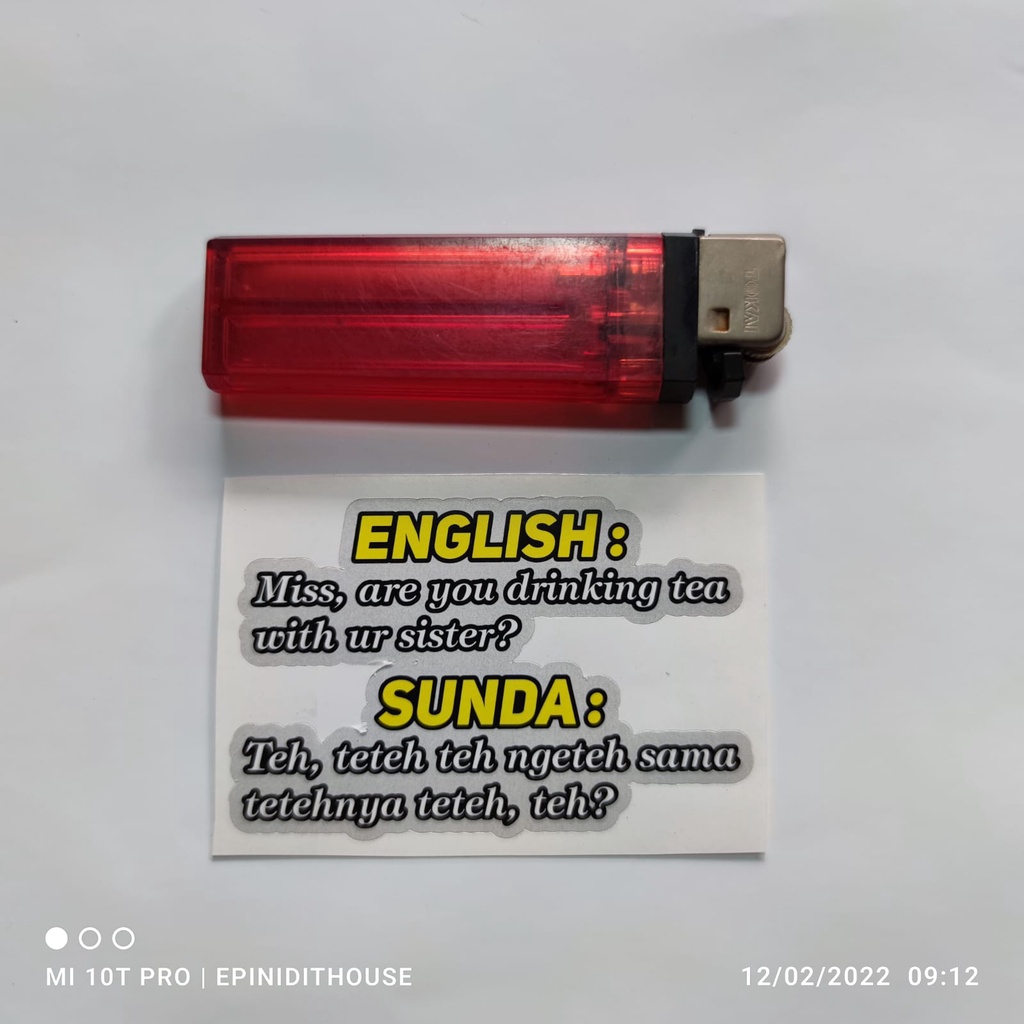 Jual Stiker English Sunda Teh Humor Lucu Viral Nyleneh Meme Motor Helm ...