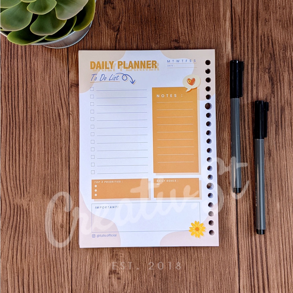 Jual [TULIS.ID] Colorful Daily Planner Loose Leaf A5 100 Gsm 50 Lbr 20 ...