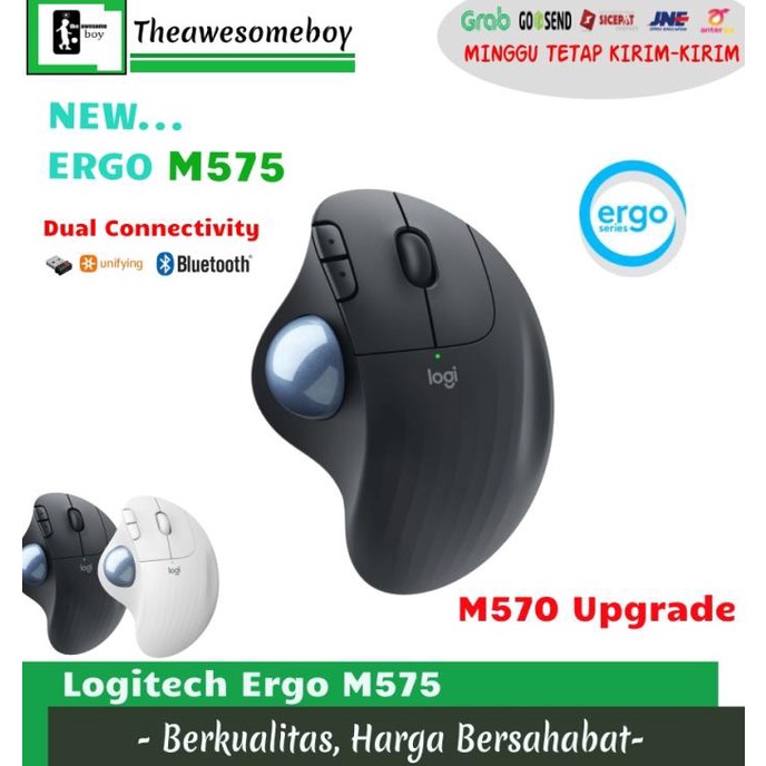 Jual Logitech M570 2.4G Wireless Gaming Mouse Optical Trackball ...