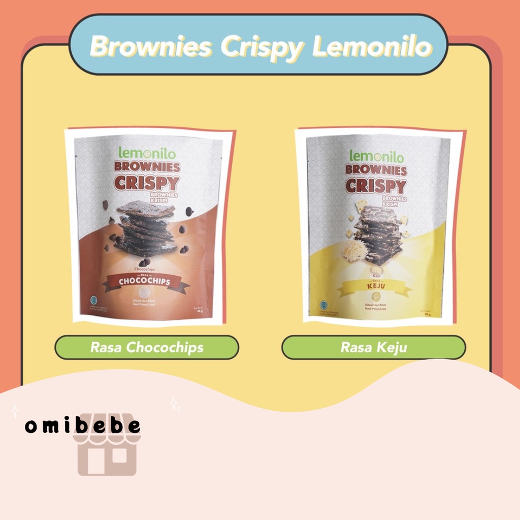 Jual LEMONILO Brownies Crispy 40g - Cemilan Diet Sehat - Brownies ...