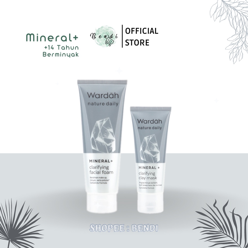Jual WARDAH NATURE DAILY MINERAL + Clarifying Clay Mask | Facial Foam ... Jual WARDAH NATURE DAILY MINERAL + Clarifying Clay Mask | Facial Foam ...
