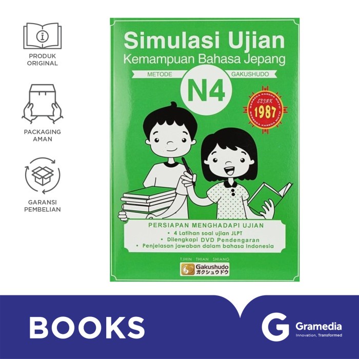 Jual Simulasi Ujian Kemampuan Bahasa Jepang N4 Metode Gakushudo ...