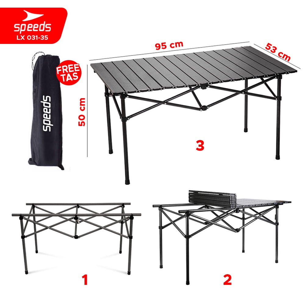 Jual SPEEDS Meja Camping Lipat Set Meja Kursi Lipat Meja Camping Piknik ...