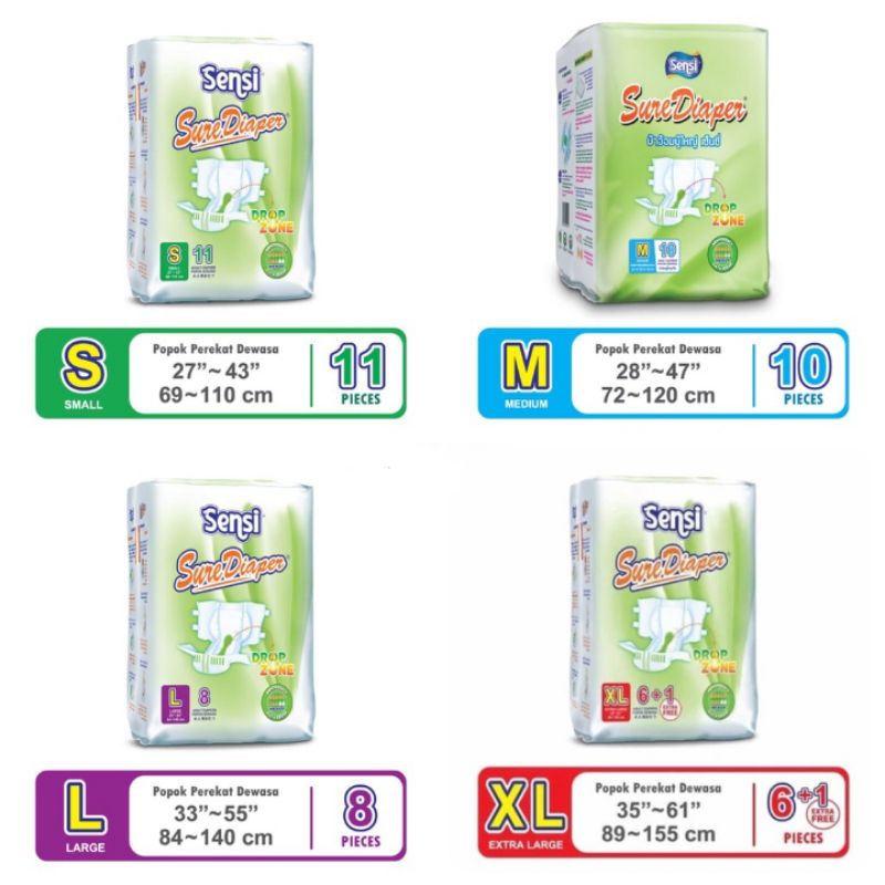Jual SENSI SURE DIAPERS - POPOK PEREKAT DEWASA | Shopee Indonesia