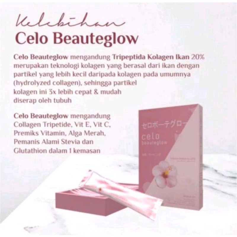 Jual CELO BEAUTEGLOW COLLAGEN ISI 14 SACHET READY STOK | Shopee Indonesia