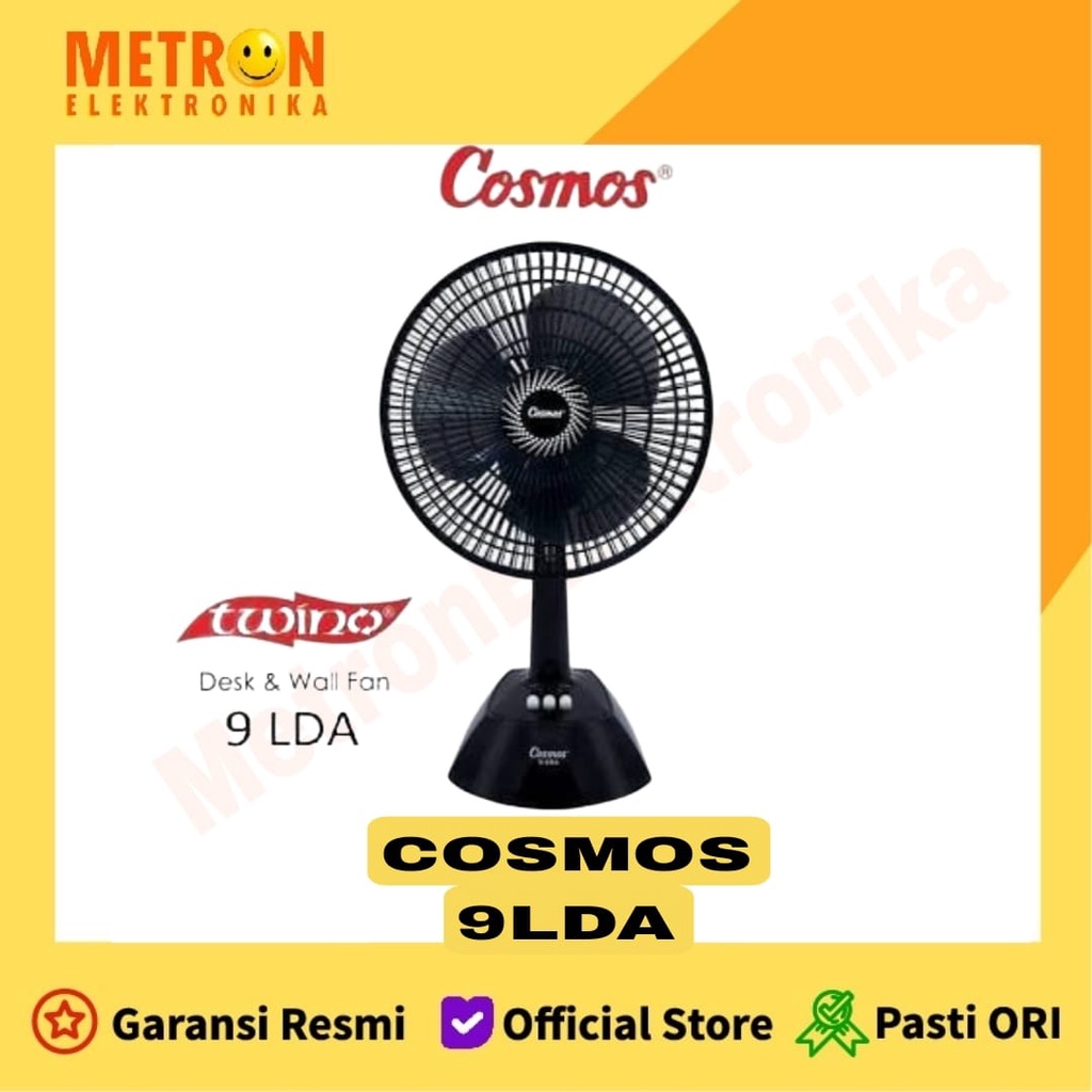 Jual COSMOS 9 LDA TWINO 2 IN 1 / KIPAS ANGIN 9 INCH / DESK & WALL FAN ...
