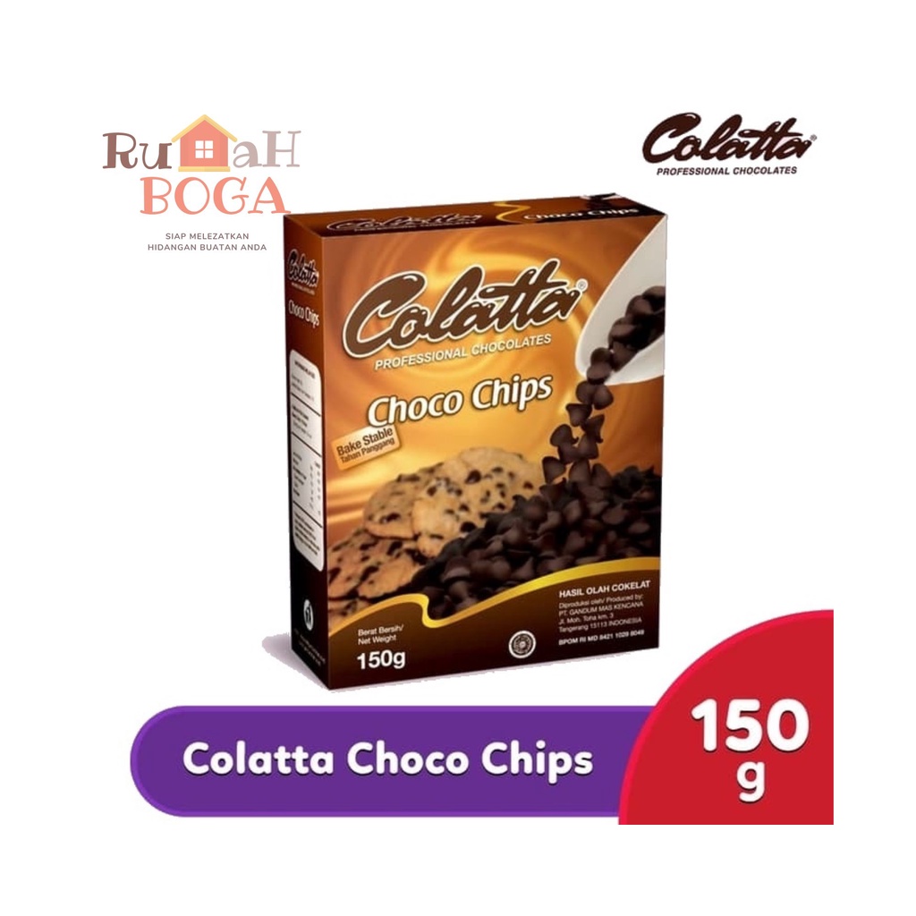 Jual Coklat Cokelat COLATTA Collata Choco Chip Chips Bake Stable 150gr ...
