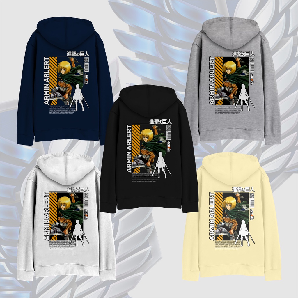 Jual bee_nda - Hoodie Pria Anime AOT Karakter Armin Arlert | Shopee ...