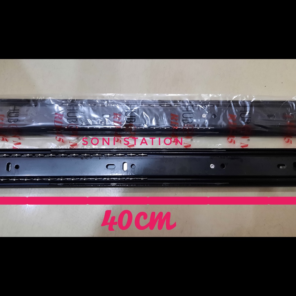 Jual rel laci huben FE ( full extension ) 40cm | Shopee Indonesia