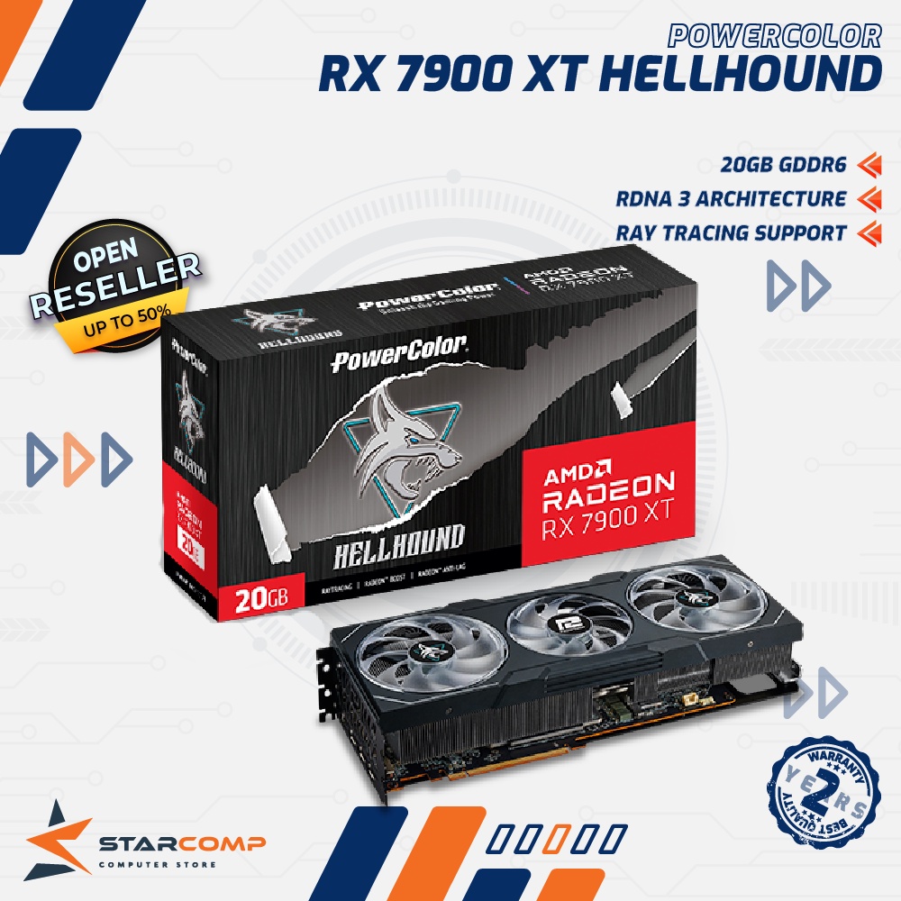 Jual PowerColor Radeon RX 7900 XT HELLHOUND 20GB GDDR6 VGA RX7900XTX ...