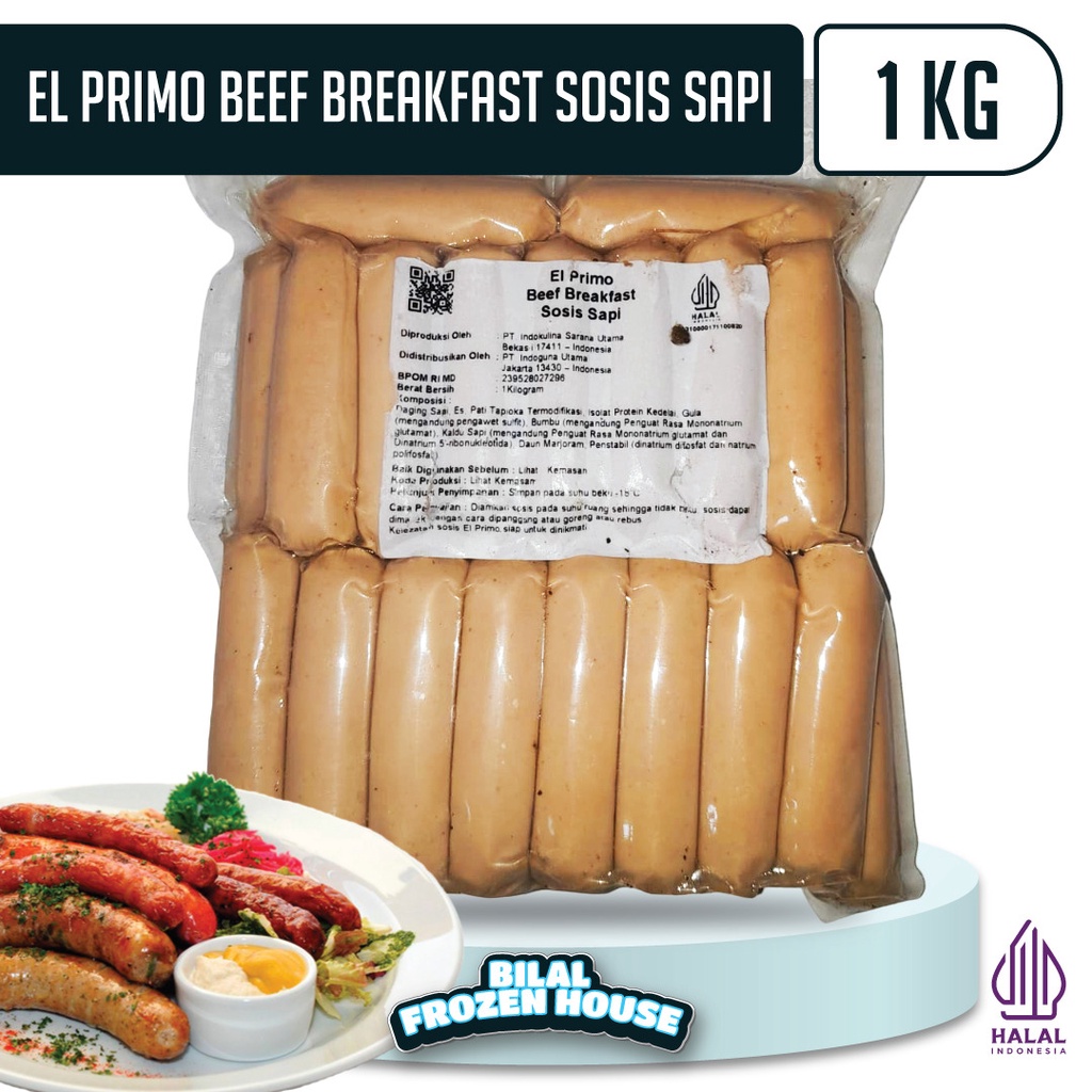 Jual El Primo Beef Breakfast Sosis Sapi 1kg | Shopee Indonesia