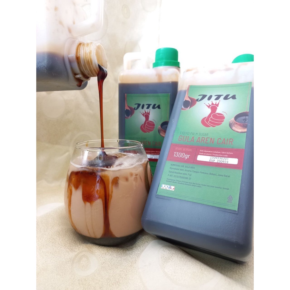 Jual Gula Aren Cair JITU 1,3 Liter/ Gula Aren Asli/ Liquid Palm Sugar ...