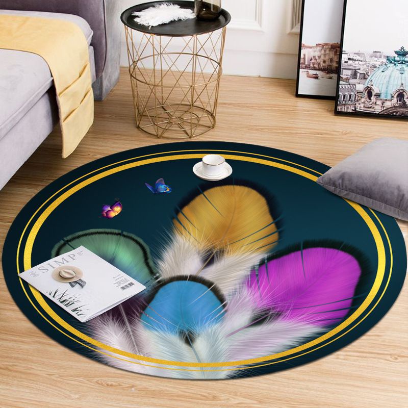 Jual UM020 Karpet Bulat Motif Anti Slip Diameter 100Cm/Karpet Bulat ...