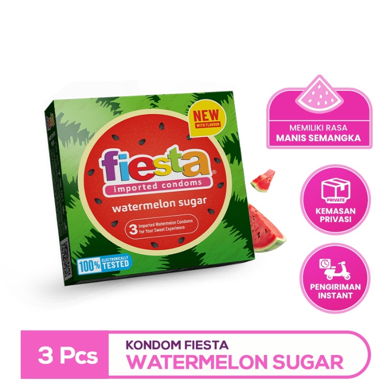 Jual Kondom Fiesta Isi 3 Sachet Berbagai Rasa - Strawberry - Grape ...