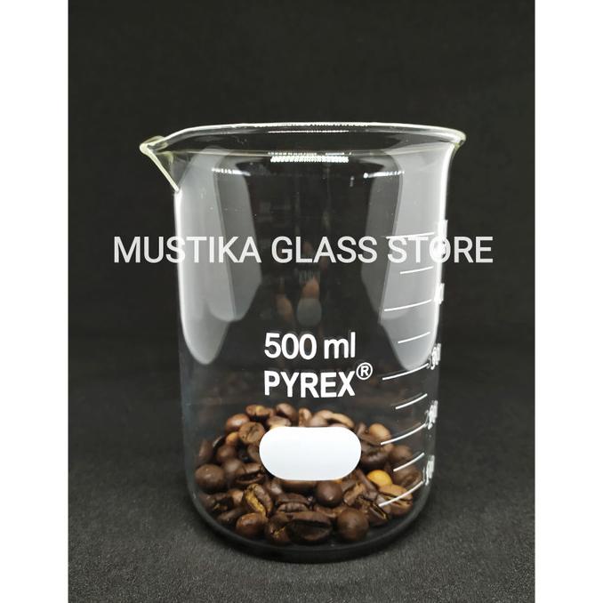 Jual Beaker Glass - Gelas Kimia Kaca 500Ml - 500Ml Pyrex | Shopee Indonesia
