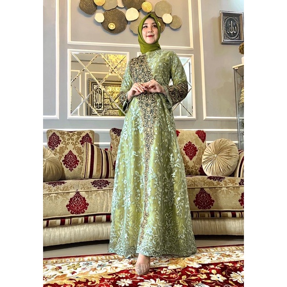 Jual Gamis Tile Priyanka M-3L |Gamis Jumbo Ld125|Gamis Pesta Modern ...
