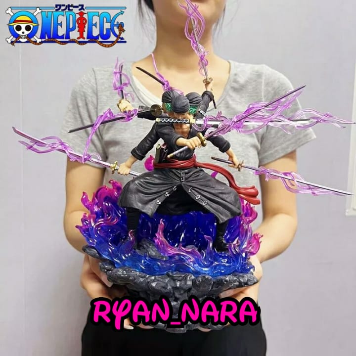 Jual Action Mini Figure Anime Statue One Piece Roronoa Zoro Ryan Nara ...