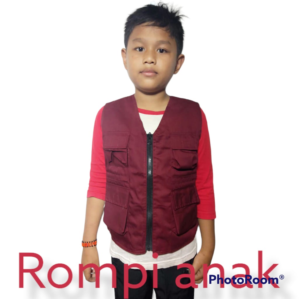 Jual ROMPI ANAK MERAH MAROON // ROMPI PETUALANG | Shopee Indonesia