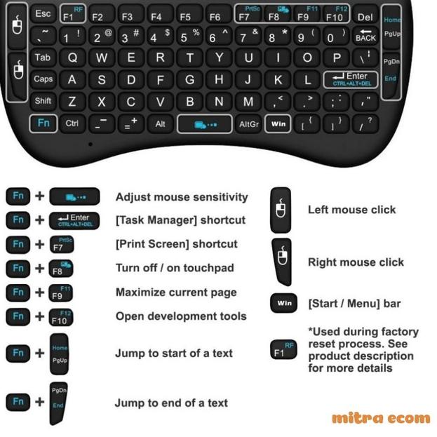 Jual Best Seller 92 Keys Mini Keyboard Wireless i8 Rechargeable ...
