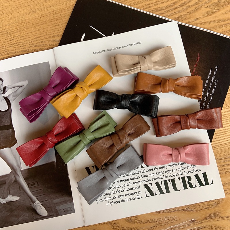 Jual [CUCI GUDANG] JEPIT PITA RAMBUT LEATHER KULIT MODEL SMALL CUTE BOW ...