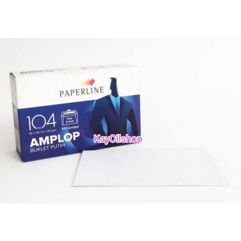Jual Paperline Amplop No.104 PPS Putih Polos Amplop Uang 1 Box isi 100 Pcs | Shopee Indonesia