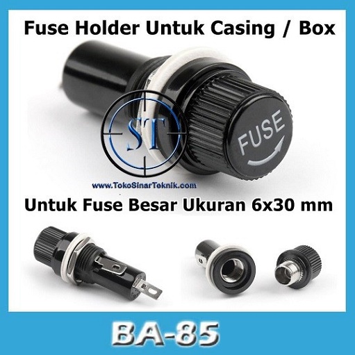 Jual BA-85 Fuse Holder 6*30 Besar RUmah Fuse Sekring 6x30 Box Holder ...