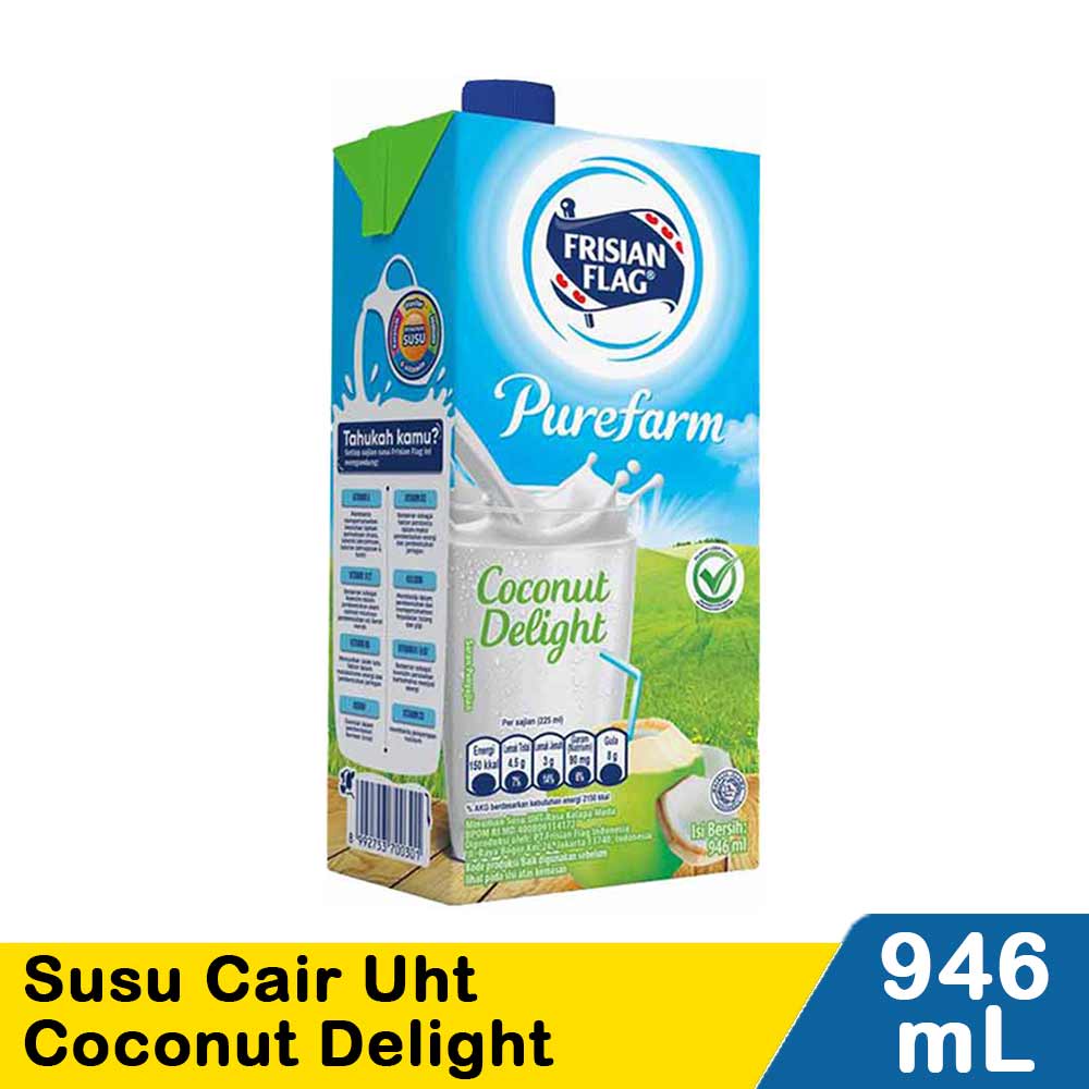 Jual Frisian Flag Susu Cair UHT Coconut Delight 946 ml | Shopee Indonesia