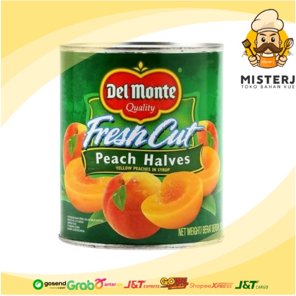 Jual Del Monte Peach Halves 825gr + BUBBLE WRAP | Yellow Peaches In ...