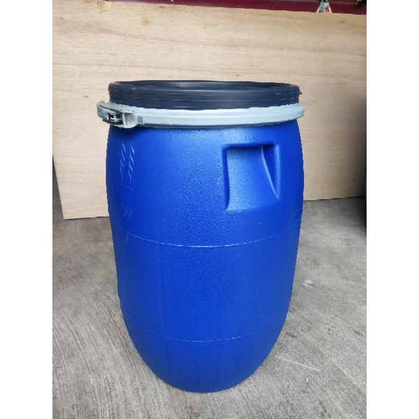 Jual New Stock tong biru,tong sampah 80L /60L lengkap klem besi+karet ...