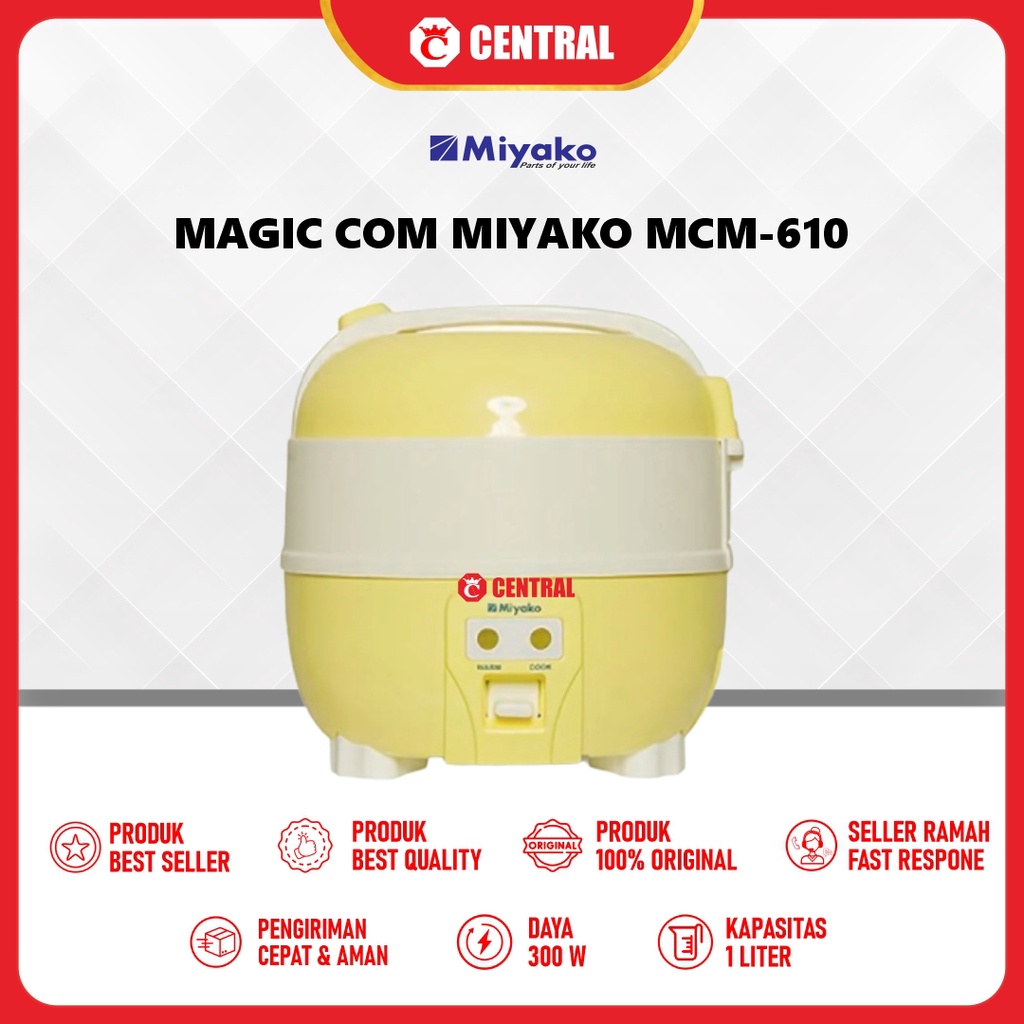 Jual MIYAKO MAGIC COM - RICE COOKER MCM-610 / MCM 610 / MCM610 ...