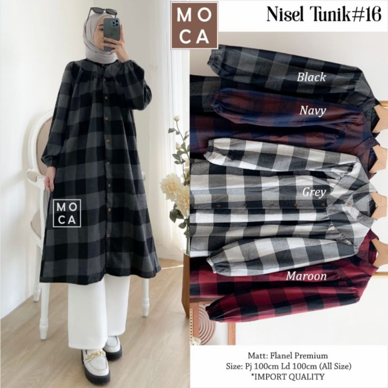 Jual nisel tunik#16 original product moca | Shopee Indonesia