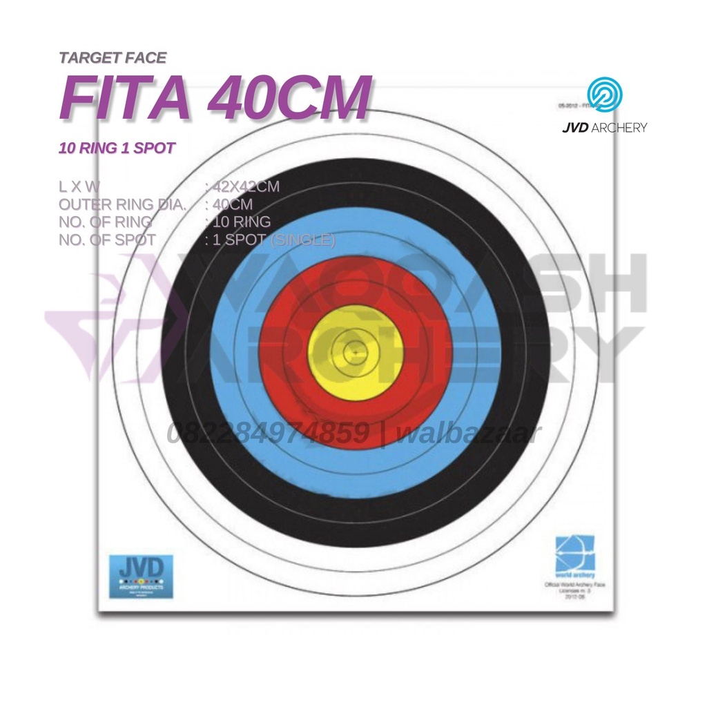 Jual JVD TARGET FACE FITA PAPER Sasaran Panahan Archery Outdoor Kertas ...