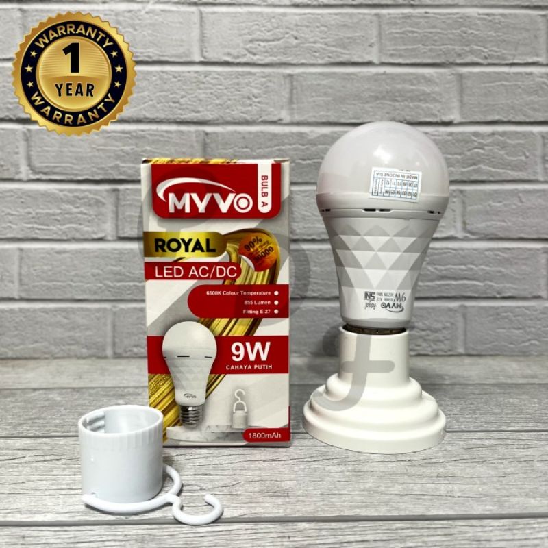 Jual Lampu Emergency LED Bulb Myvo Royal 9 watt Lampu Darurat Super Murah | Shopee Indonesia