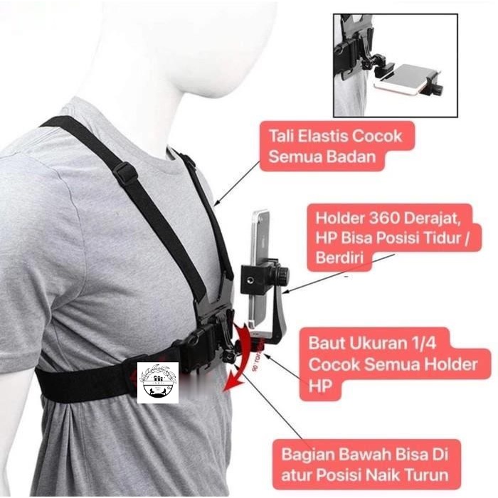 Jual Holder Dada Body Chest Strap Tali Dada Handphone & Kamera ...