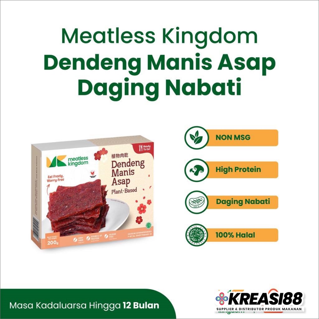 Jual Meatless - Dendeng Manis Asap | Plant Based | Daging Nabati ...