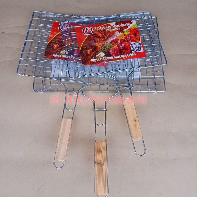 Jual panggangan jepit ikan ayam daging sate - alat panggang masak ...