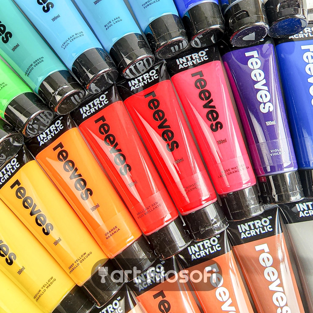 Jual Cat Akrilik Reeves Intro 100ml | Reeves Acrylic | Shopee Indonesia