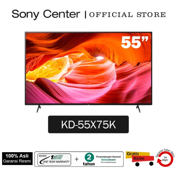 Jual Sony Bravia X75K 4K HDR Smart TV 55 Inch KD-55X75K / LED KD55X75K ...