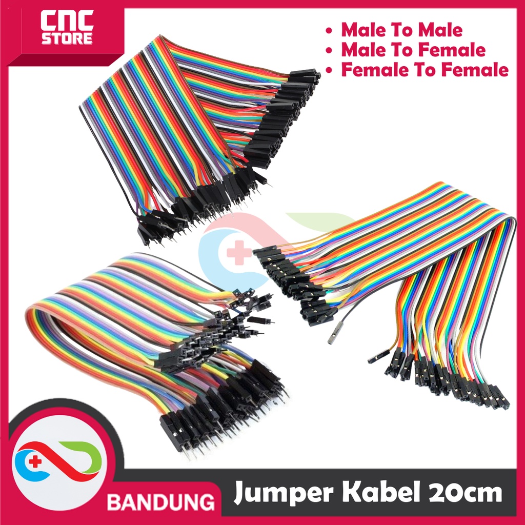 Jual PAKET LENGKAP KABEL JUMPER DUPONT 20CM FOR BREADBOARD | Shopee ...